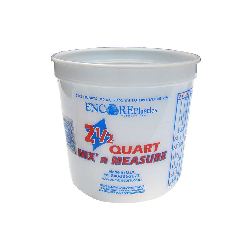 Encore plastics 2.5 liter mixing ratio graduated container KK061086 ...